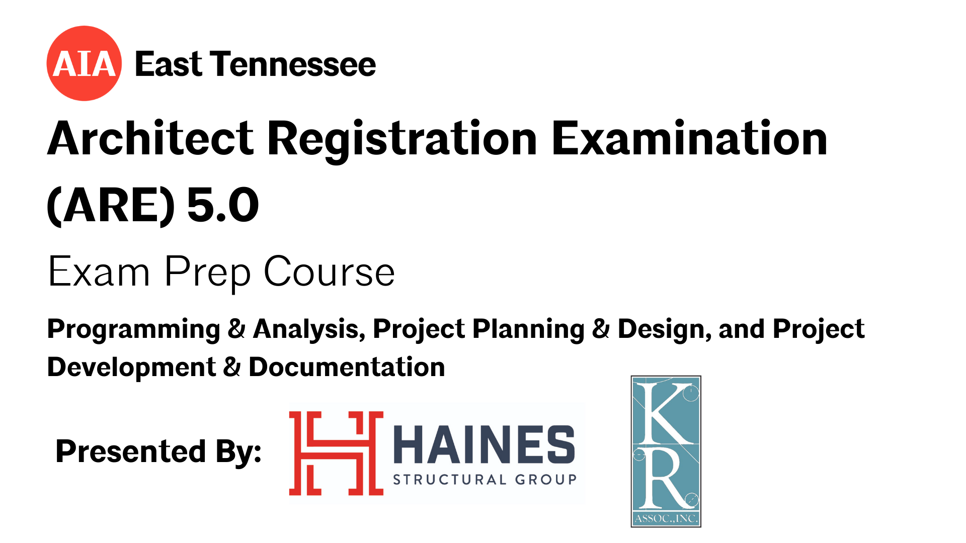 AIA East Tennessee 2023 ARE Prep Class – AIA ETN